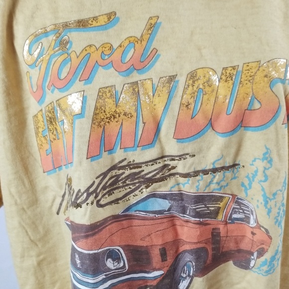 True Vintage | Tops | True Vintage Ford T Shirt Cotton Raw Hem Graphic ...